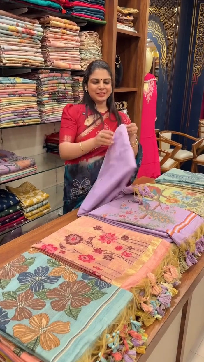 Ghicha Cotton Saree Collections Tag Price @ Rs.1700/- Offer Price ...