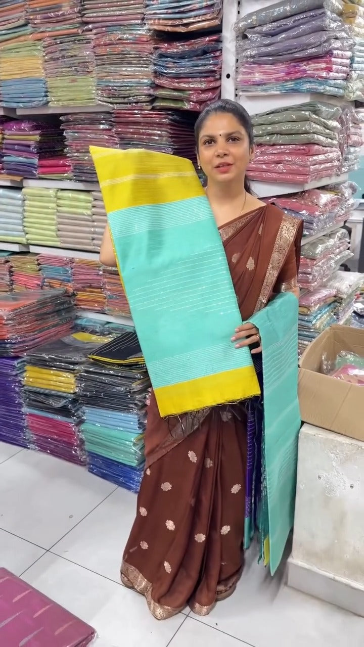 Raw Silk Saree with Sequins Work Product Code - TTDS2100 Sale P...