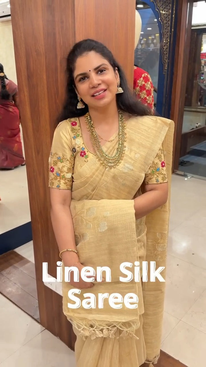 Linen Silk Saree - Pastel Shades Product Code - TTDS2522 Regular ...