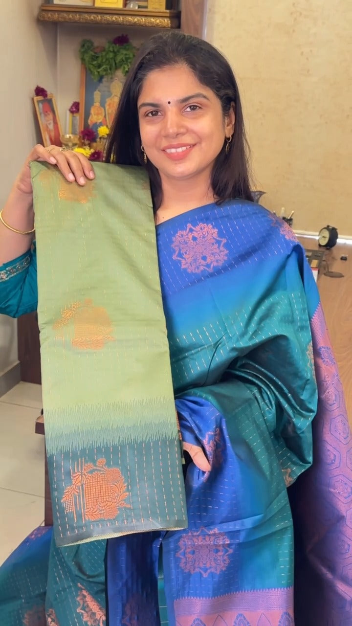 Semi Kanchi Silk Sarees Collections Product Code - TTDS2719, TTDS2...