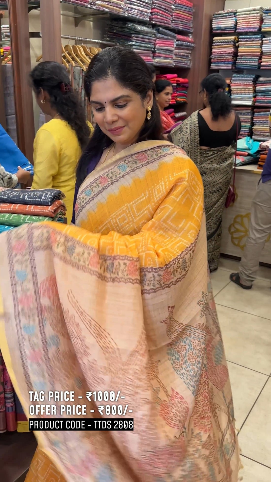 Linen Cotton Saree Product Code - TTDS2808 Sale Price @ Rs. 800/...