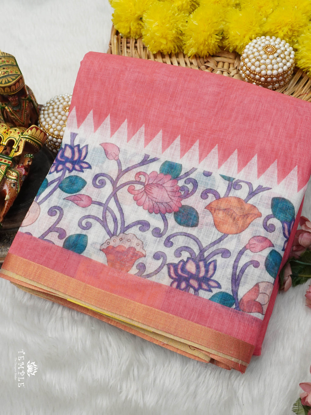 Linen Cotton Saree | TTDS2804