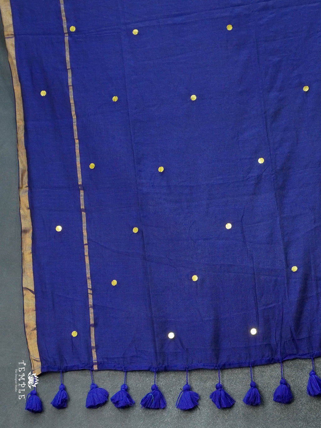 Mul Cotton Saree With Tikki Work | TTDS2793