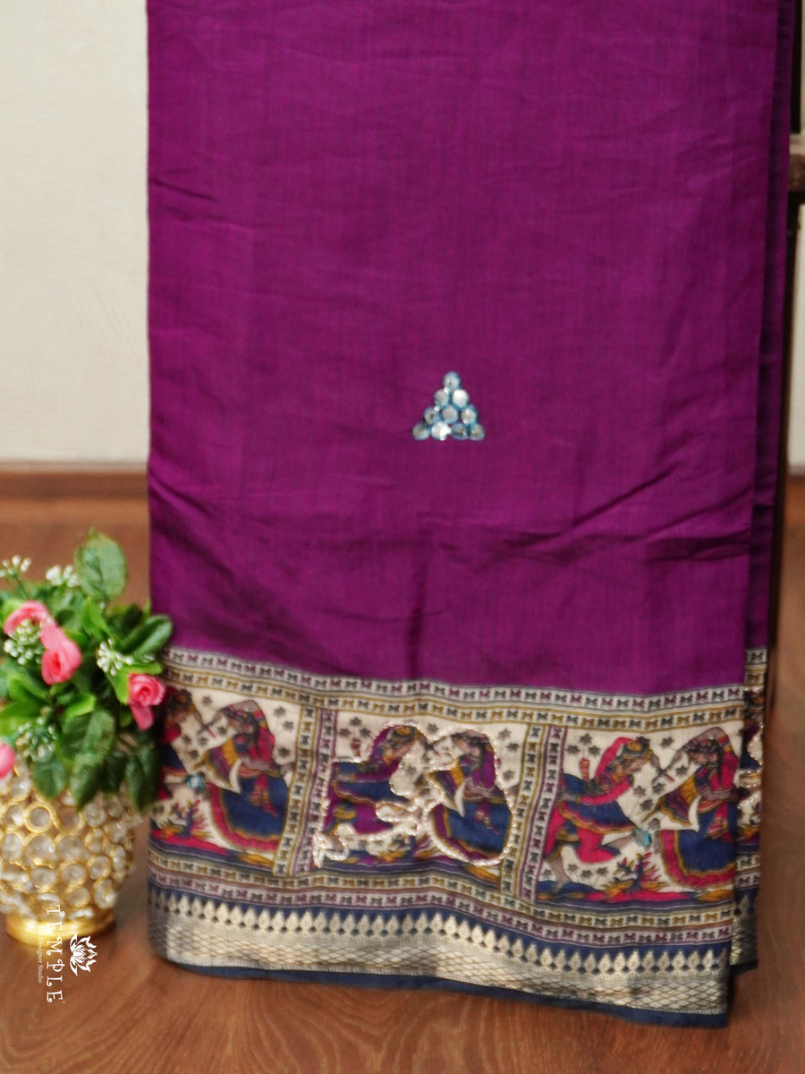 Mirror Work Mangalagiri Cotton Saree | TTDS2548