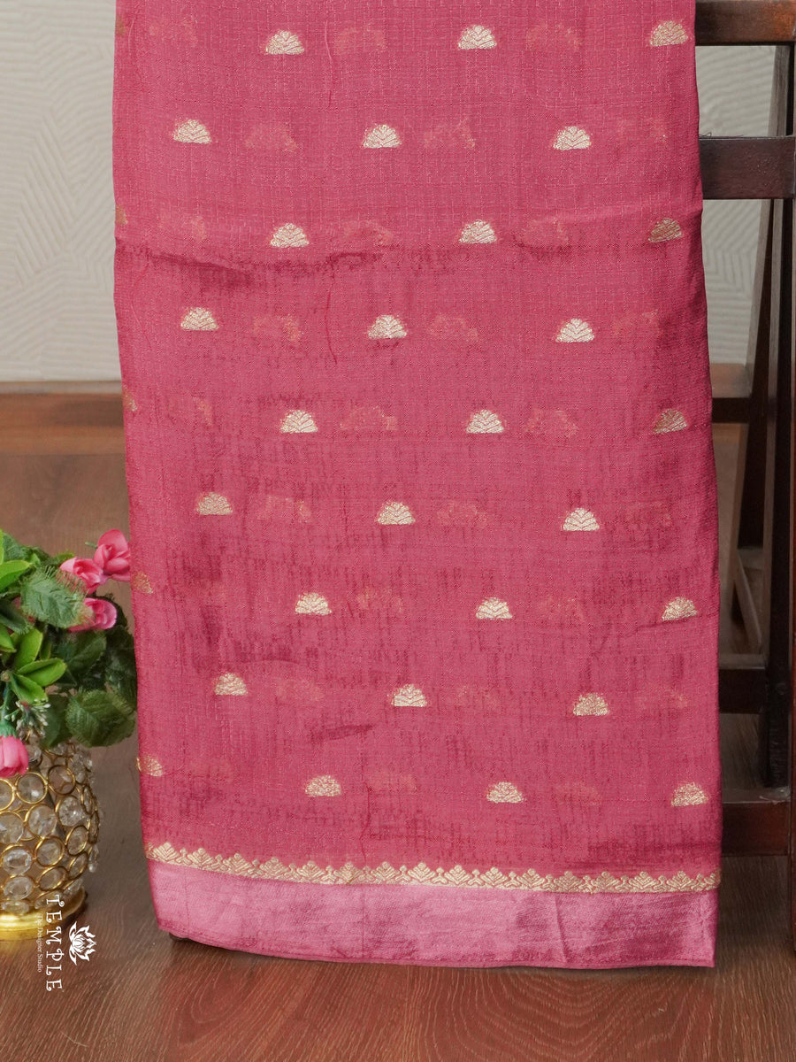 Khadi Silk Saree(Onion Pink) | TTDS2664