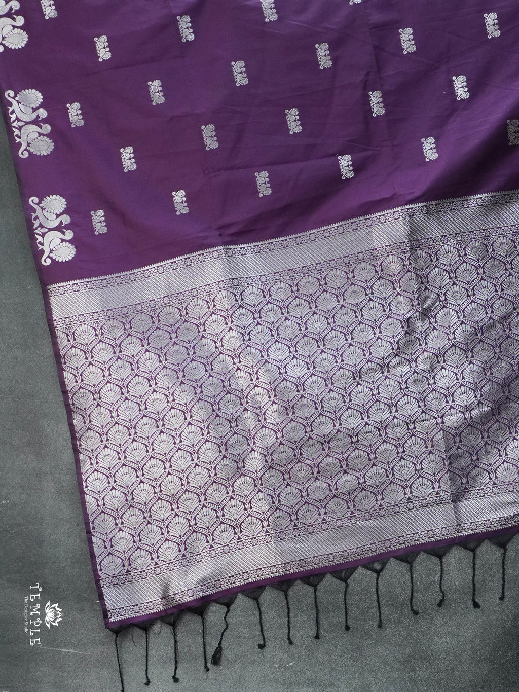 Semi Silk Saree with Peacock Design | TTDS2779