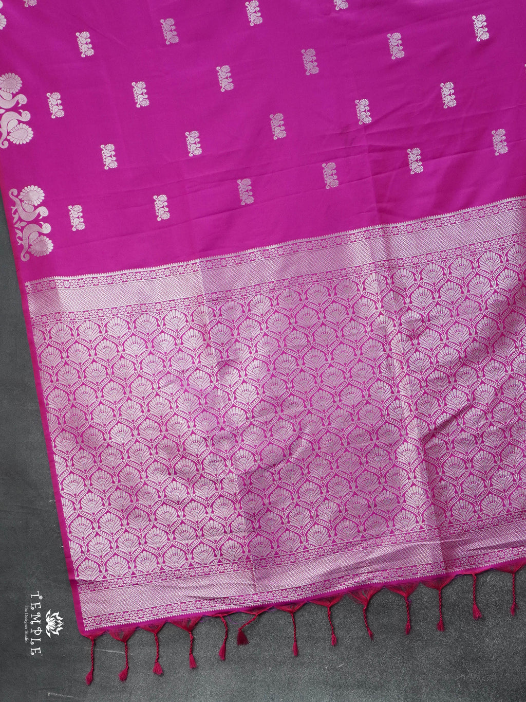 Semi Silk Saree with Peacock Design | TTDS2779